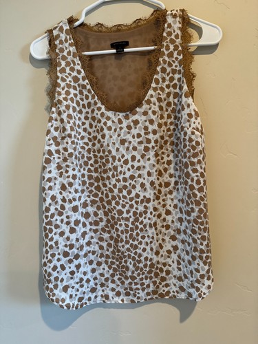 Ann Taylor Women’s Sleeveless Shell – Brown & White Animal Print – Size ...