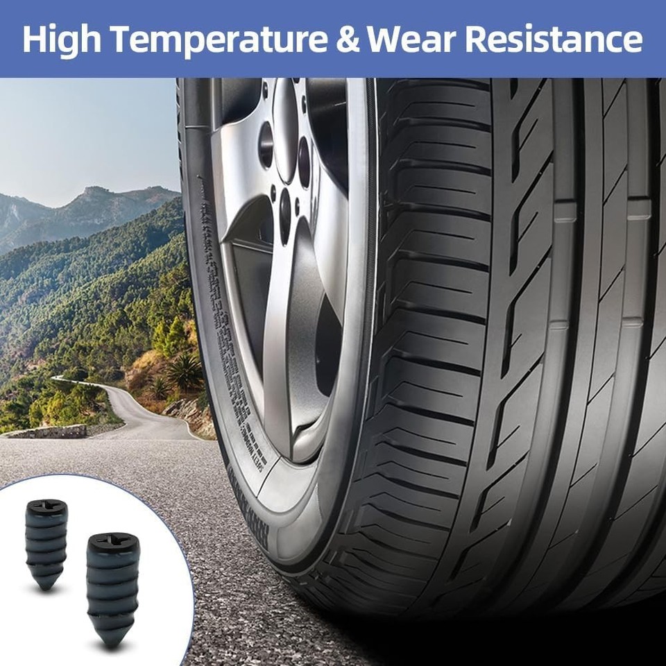 5x Car Tubeless Vacuum Tyre Puncture Repair Kit Screw Nails Tire Patch ...