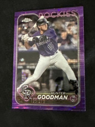 2024 Topps Chrome - Hunter Goodman #99 Purple Sonar Refractor /275 (RC ...