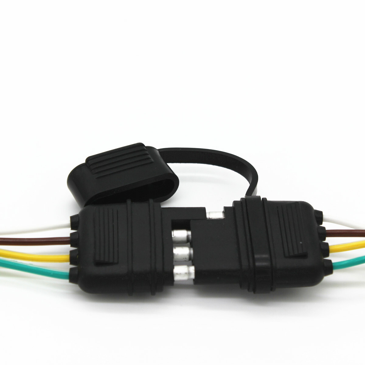 2 Way Y-Splitter Adapter 4 Pin Trailer Extension Harness Connector with ...