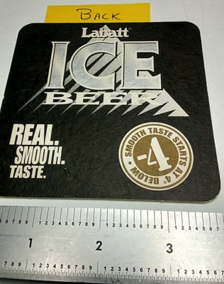LABATT BREWING CO of ONTARIO CANADA, "LABATT BLUE and ICE" BEER COASTER ...