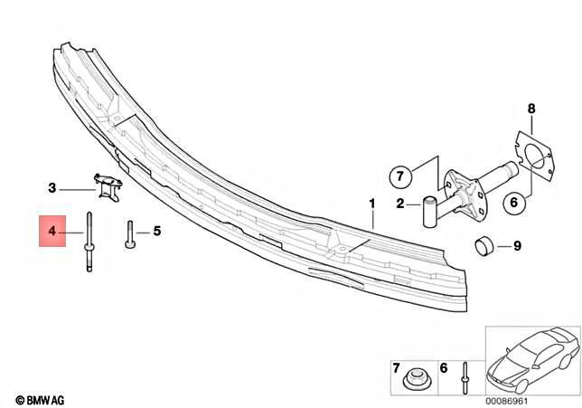 Genuine BMW E46 Cabrio Front Bumper Carrier OEM 51117007219 | eBay
