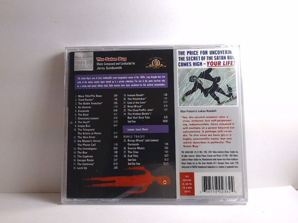 Jerry Goldsmith – The Satan Bug (CD, Sealed, US, 2007, Film Score ...