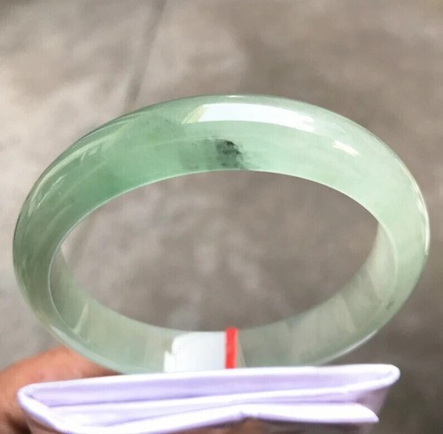 Certified Natural Grade AAA Ice Green Burmese Jade jadeite bracelet ...