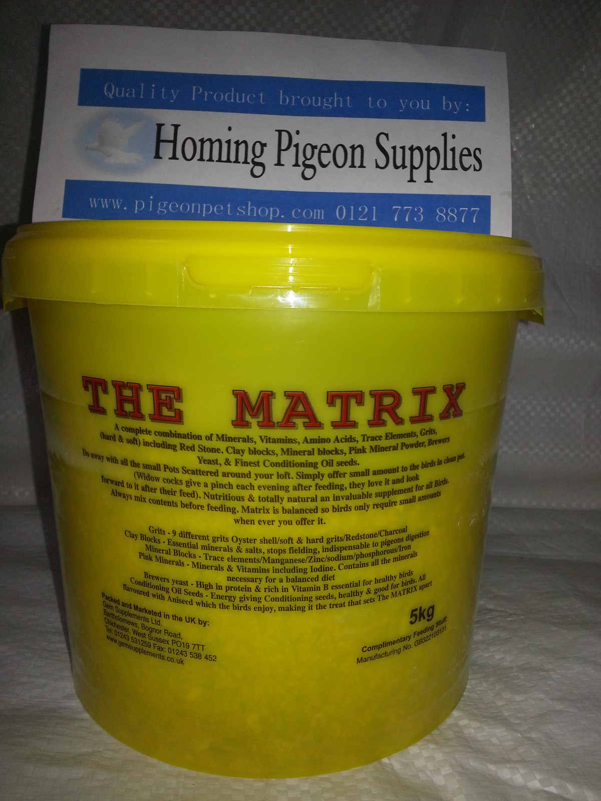 Gem Matrix pigeon supplement for racing pigeons etc 5kg | eBay UK