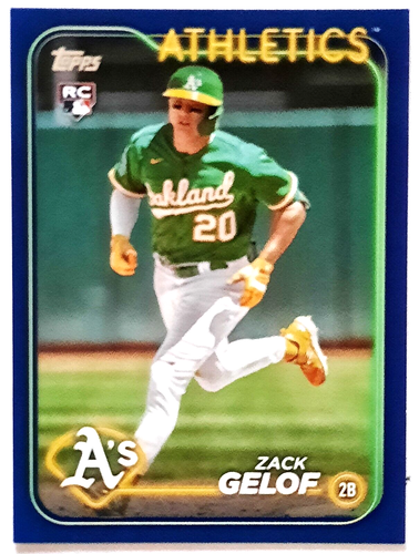 Zack Gelof 2024 Topps Series One RC #166 Royal Blue Parallel - Oakland ...