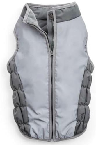 YOULY Rain Puffer Jacket Coat Dog Medium Fits 16-18 inches Gray ...