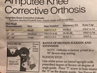 RCAI Amputee Knee Corrective Orthosis Flexion Contractures Stump Liner ...