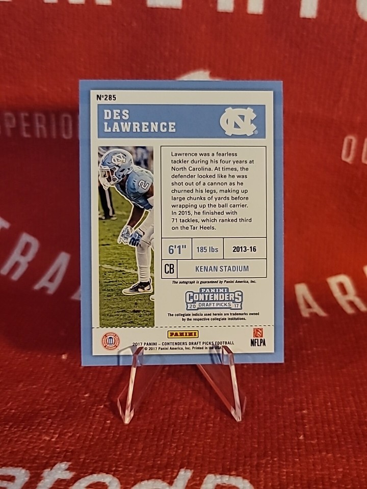 Des Lawrence Autographed Rookie College Ticket NC 2017 Panini | eBay