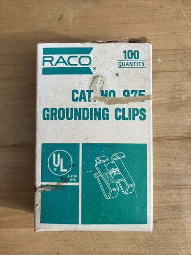 94-PACK RACO 975 GROUNDING CLIPS GREEN 10/12/14 AWG COPPER/ ALUMINUM | eBay