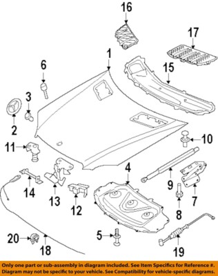 MERCEDES OEM 06-11 ML320 Hood Hood Components-Support Cylinder ...