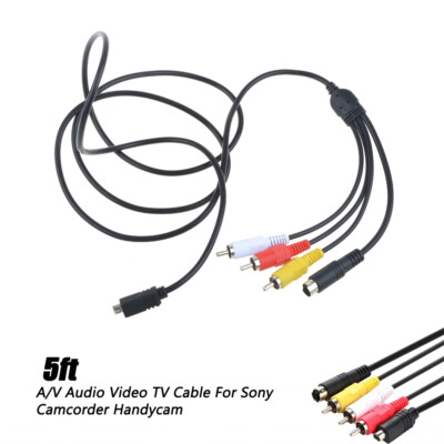 AV A/V Audio Video TV-OUT Cable Cord Lead For Sony Camcorder Handycam ...