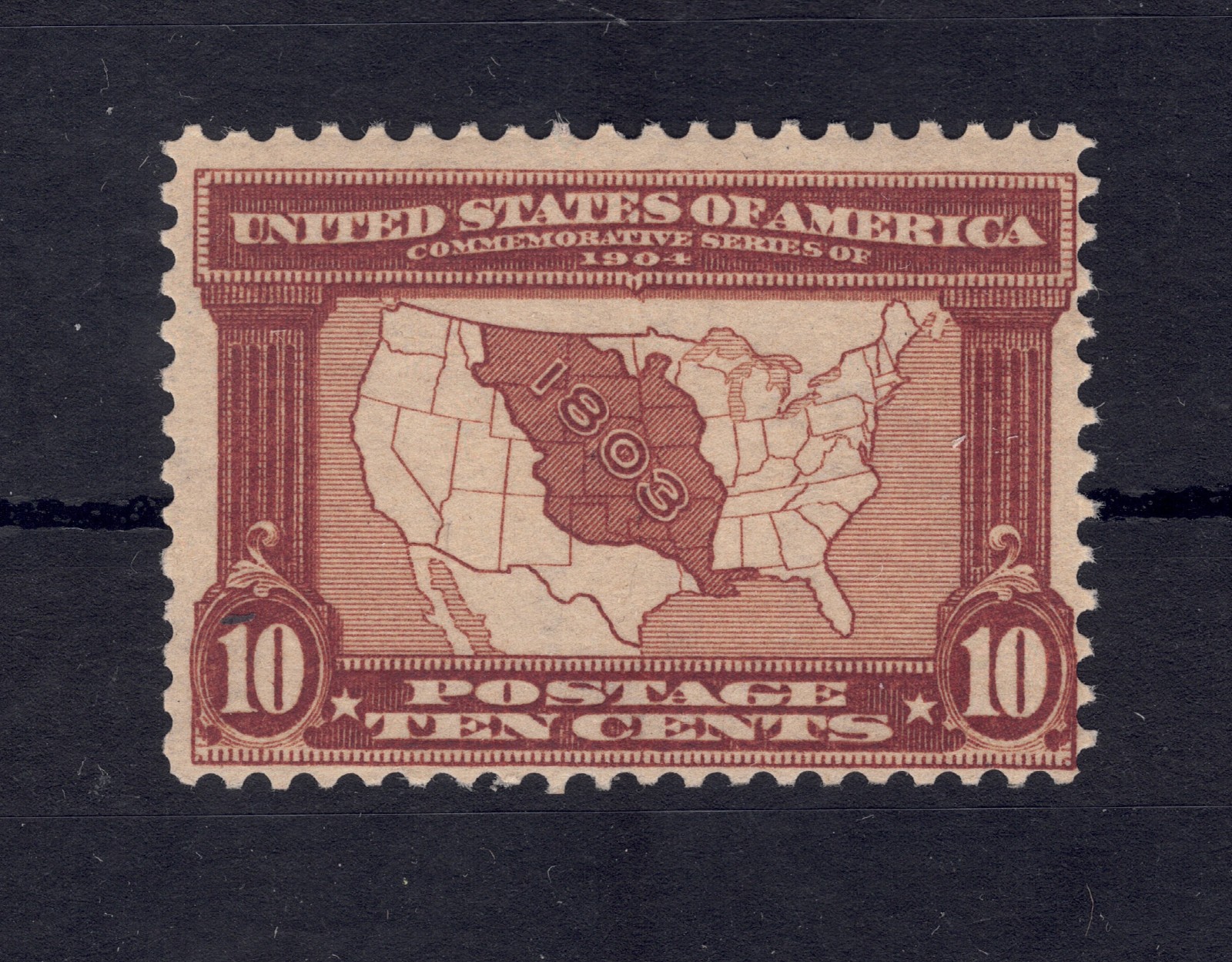 US Scott # 327, MINT / F - VF / NH 10¢ Louisiana Purchase Stamp! SCV ...