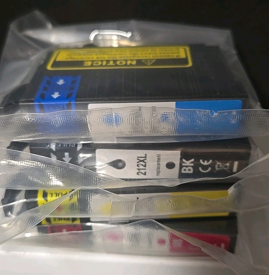 Genuine Epson 212XL Black & 212 Color Ink Cartridge XP-4105 WF-2850 WF ...