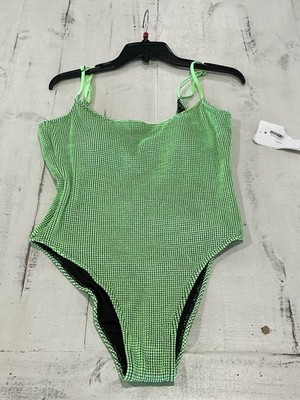 Green Textured One Piece Swimsuit | eBay