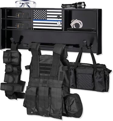Police Gear Stand, Police Hanger, Tactical Duty Gear Rack with 3 Hooks ...