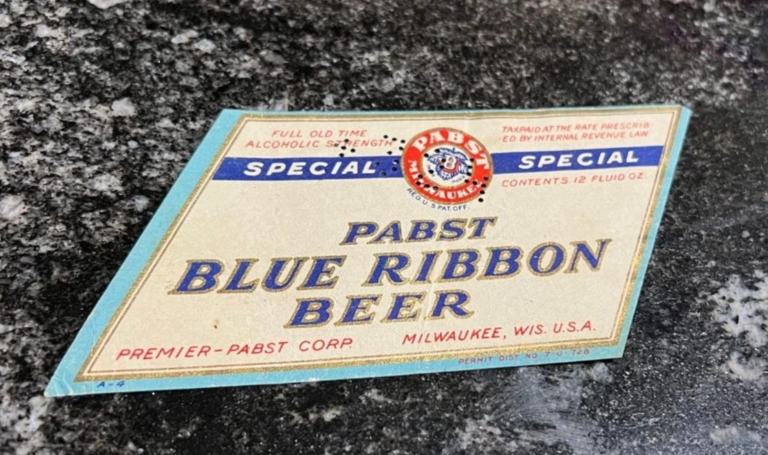 Pabst Blue Ribbon Label