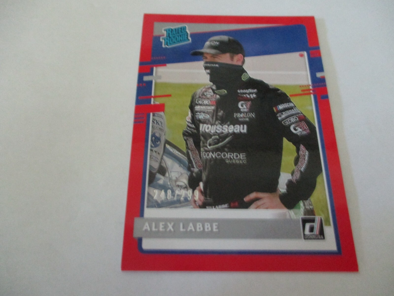 2021 Donruss Racing Red Rated Rookie Alex Labbe Serial #248/299 Card ...