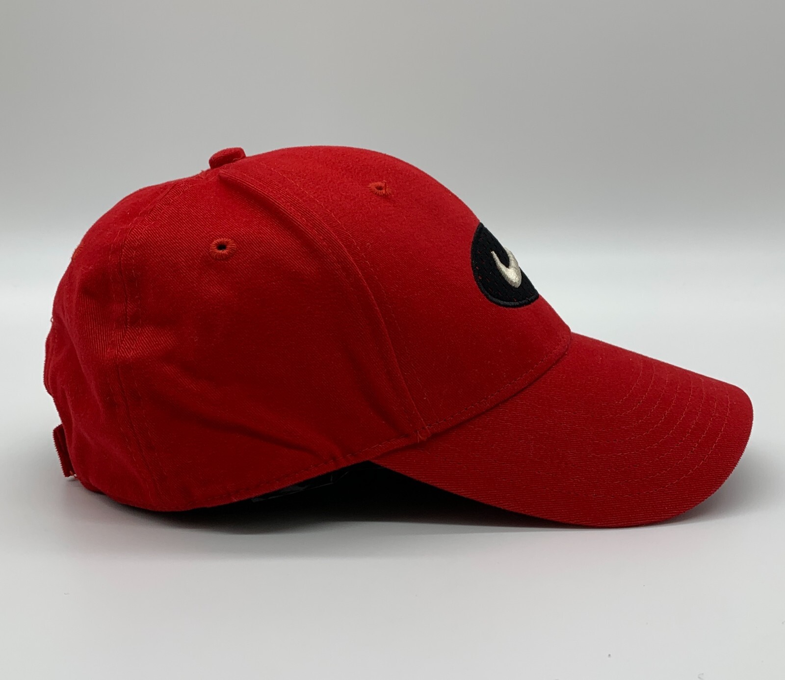 VTG Nike Hat Cap Strapback Red Big Center Swoosh Logo Adjustable Y2k ...