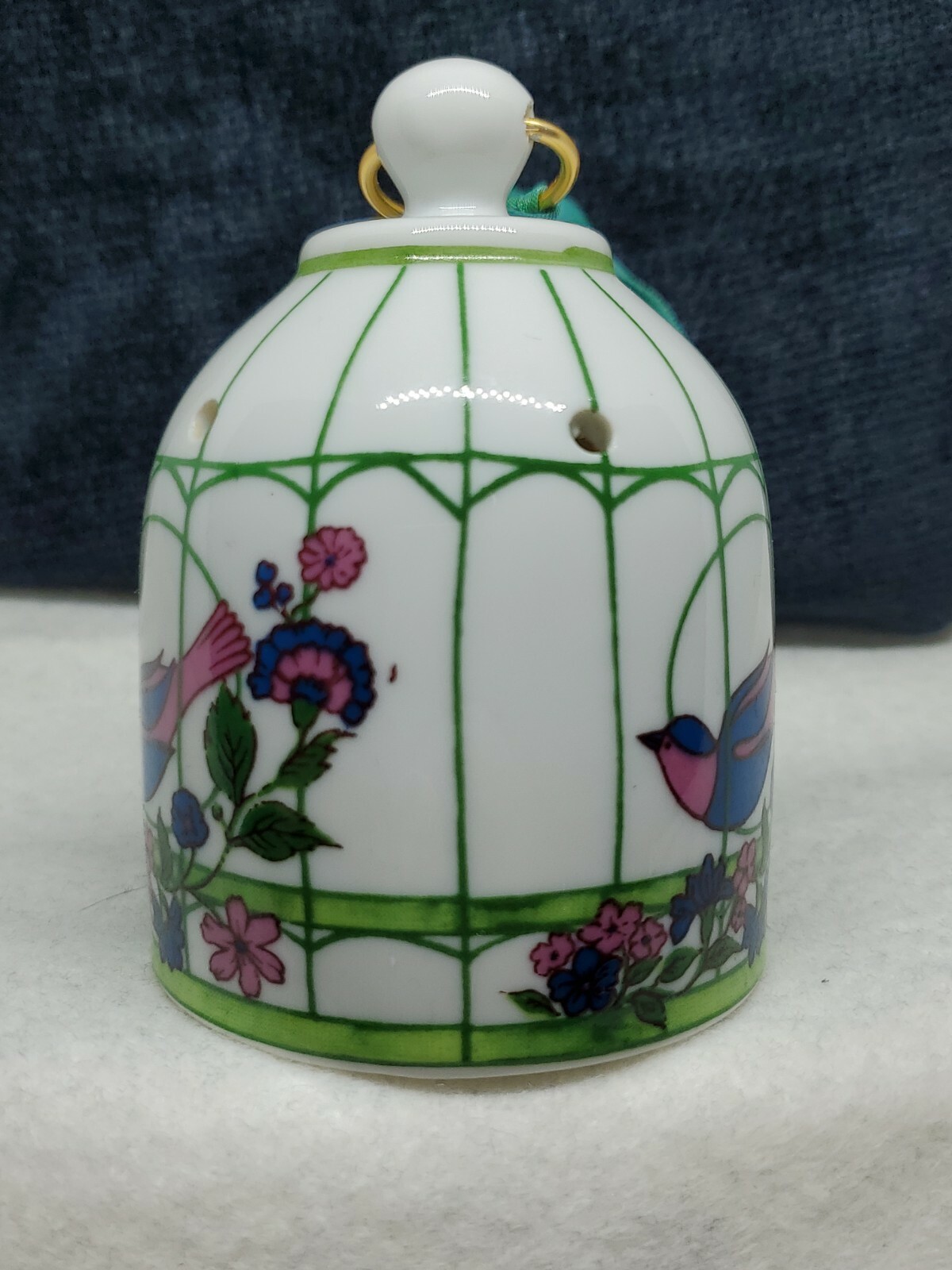 Vintage Porcelain Pomander Fragrance Sachet Birdcage Design Made In ...