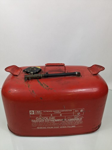 OMC outboard metal GAS FUEL TANK CAN OMC marine johnson evinrude 6 ...