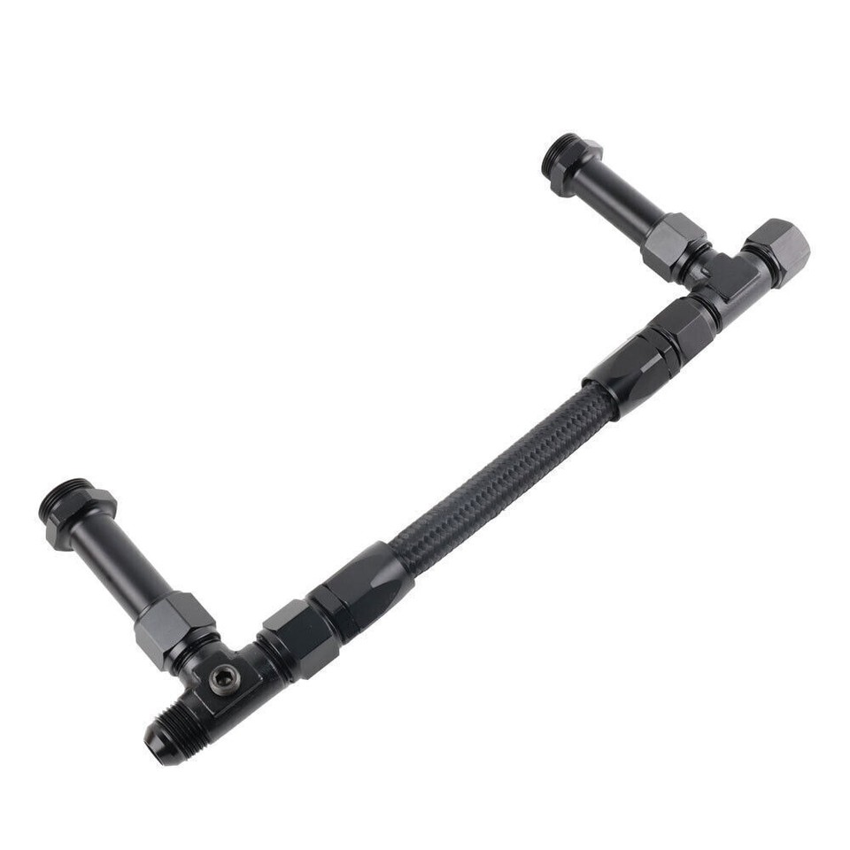 For Holley 4150 Carburetor AN8 Dual Feed Carb Fuel Line Braided Fuel ...