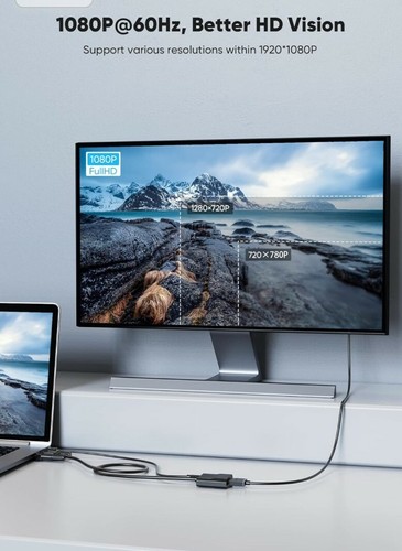 Foinnex® VGA Adapter Cable. VGA to HDMI With Audio 1080P | eBay