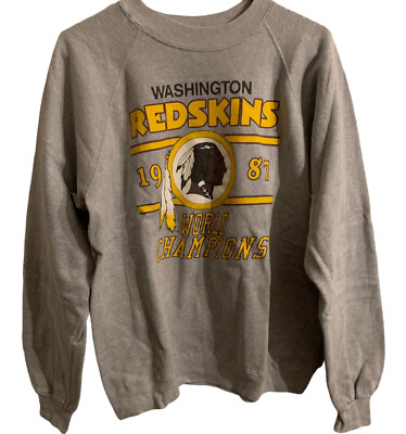 Trench, 1987 Champions Gray Vintage Redskins Washington Sweatshirt, 42 ...