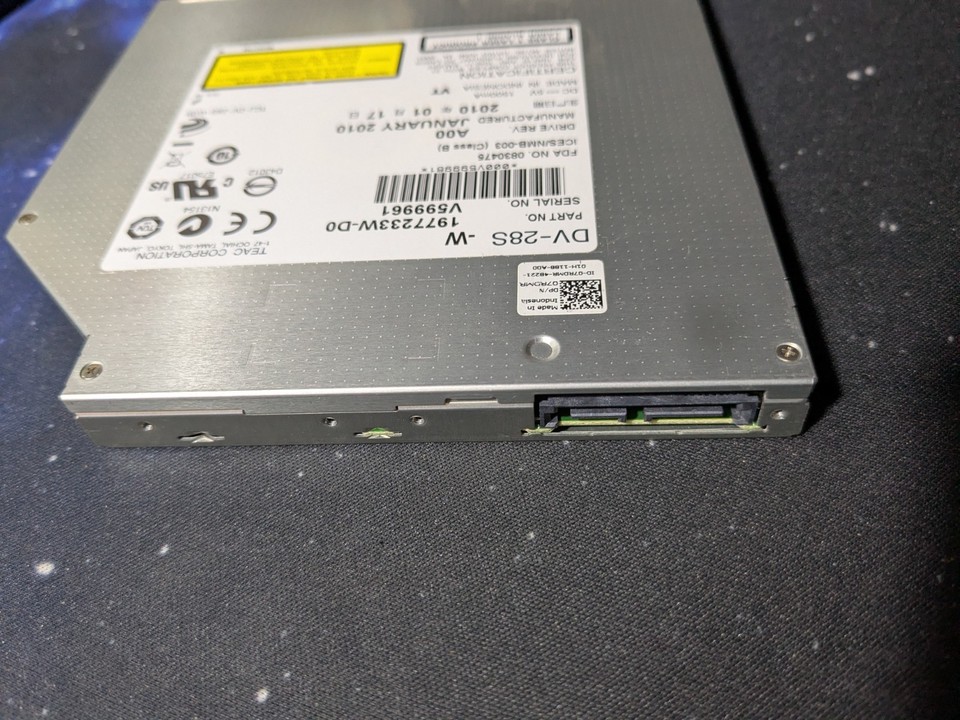 DELL / TEAC DV-28S SLIMLINE DVD-ROM OPTICAL DISC DRIVE 1977233W-D0 ...