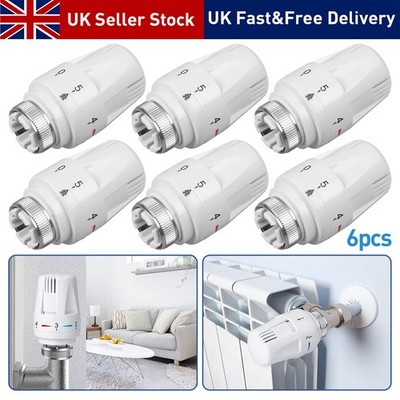 6X Thermostat Head TRV Radiator Thermostatic Heater Control Head ...