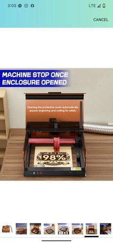 ATOMSTACK B3 Enclosure for Laser Engraver, Protection Box with Smart ...