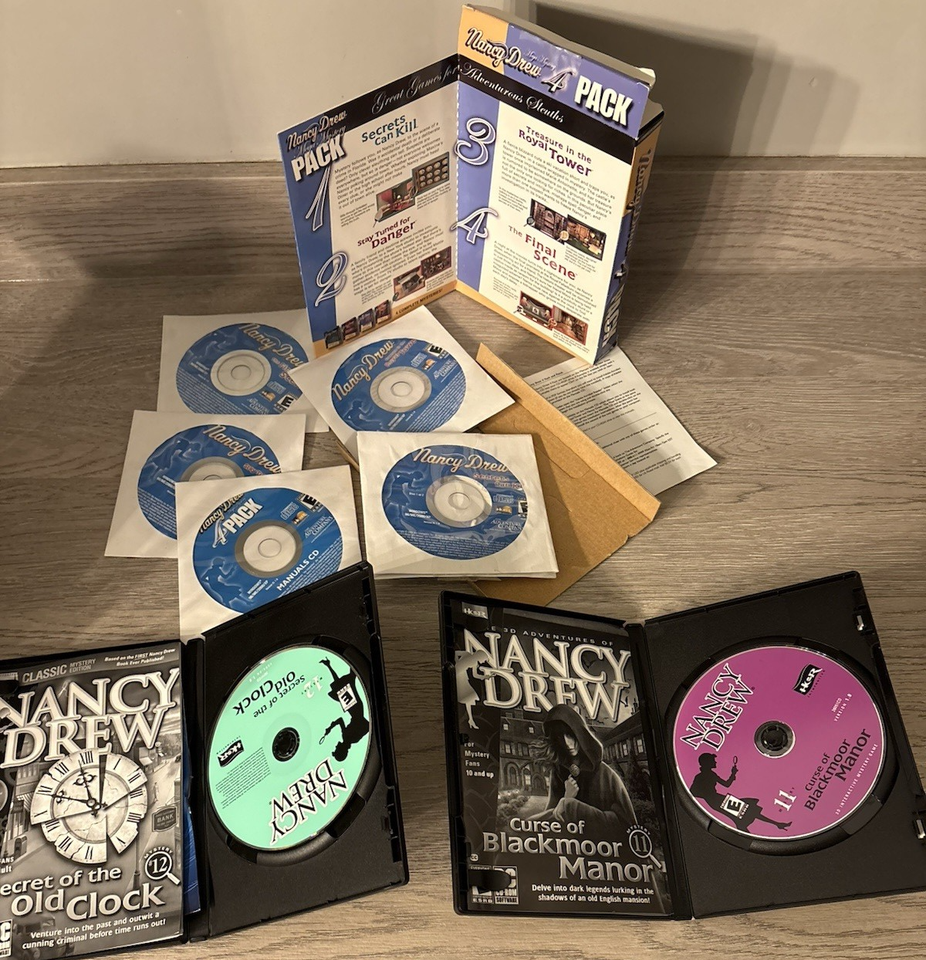 Nancy Drew PC Game Bundle 6x CD Rom Games Mystery All Boxed & Complete ...
