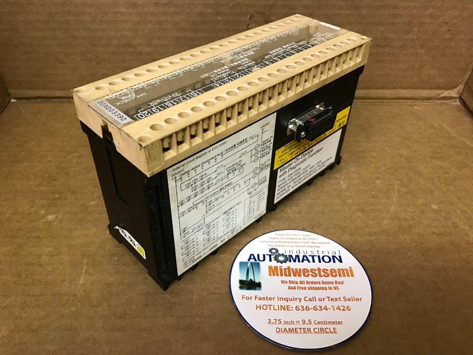 ESU-D24K FREESHIPSAMEDAY MTA SAFETY RELAY 24VDC 8NO ESUD24K | eBay