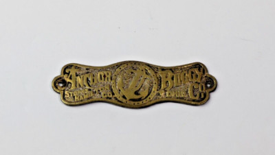 Antique Anchor Buggy Co. Storrs Hamilton Co. Ohio Brass Advertising Tag ...