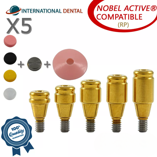 5 Lokator Attachment Titanium Adapter Head Kit For Nobel Active Hex RP ...