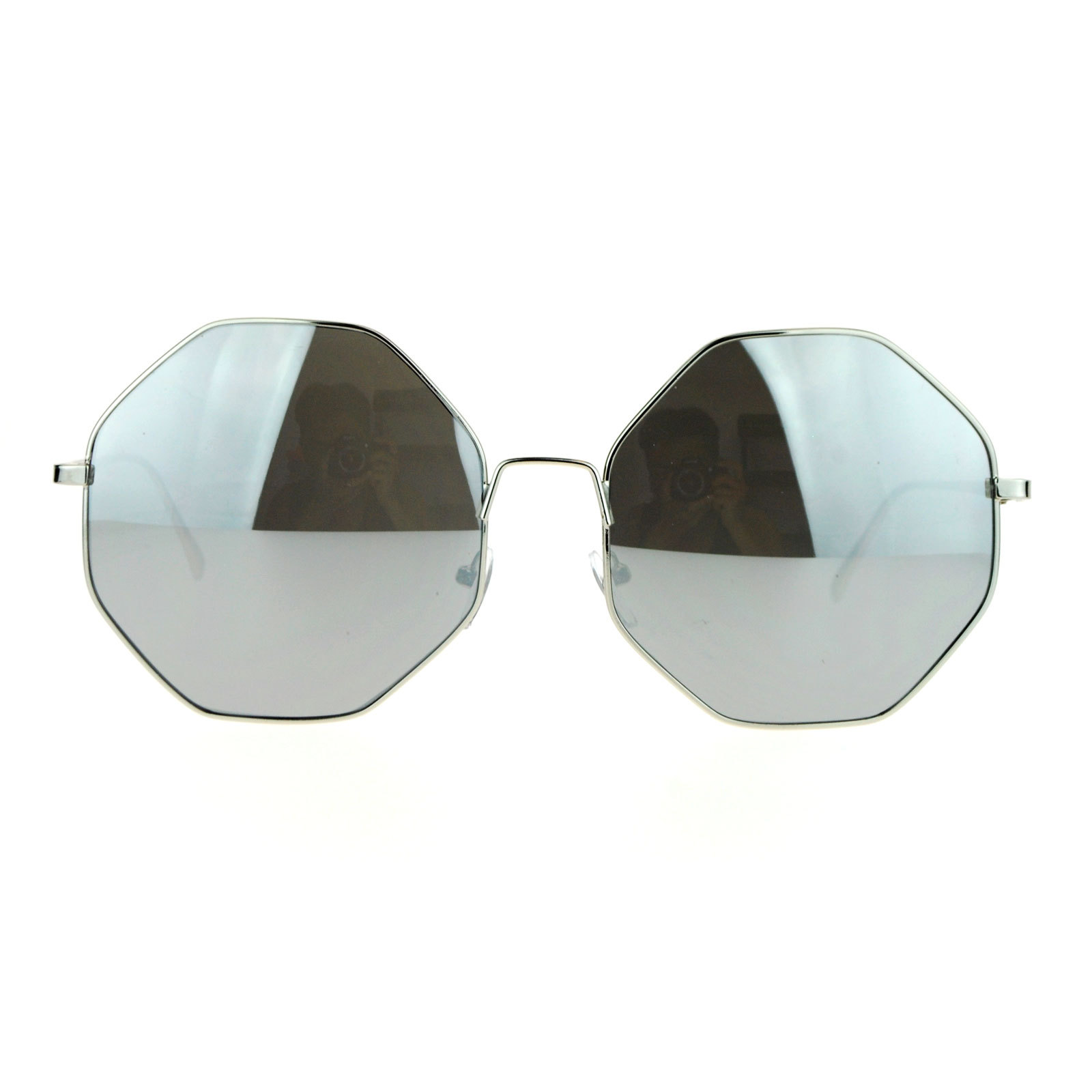 Women's New Fashion Sunglasses Octagon Shape Metal Frame Mirror Lens | eBay