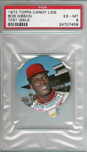 1972 Topps Candy Lids Bob Gibson PSA 6 Test Issue extremely rare | eBay
