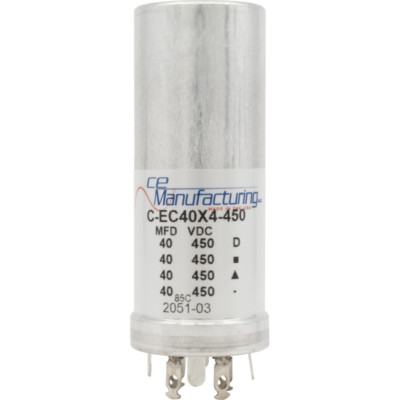 Capacitor, CE Mfg., 450V, 40/40/40/40µF, Electrolytic | eBay