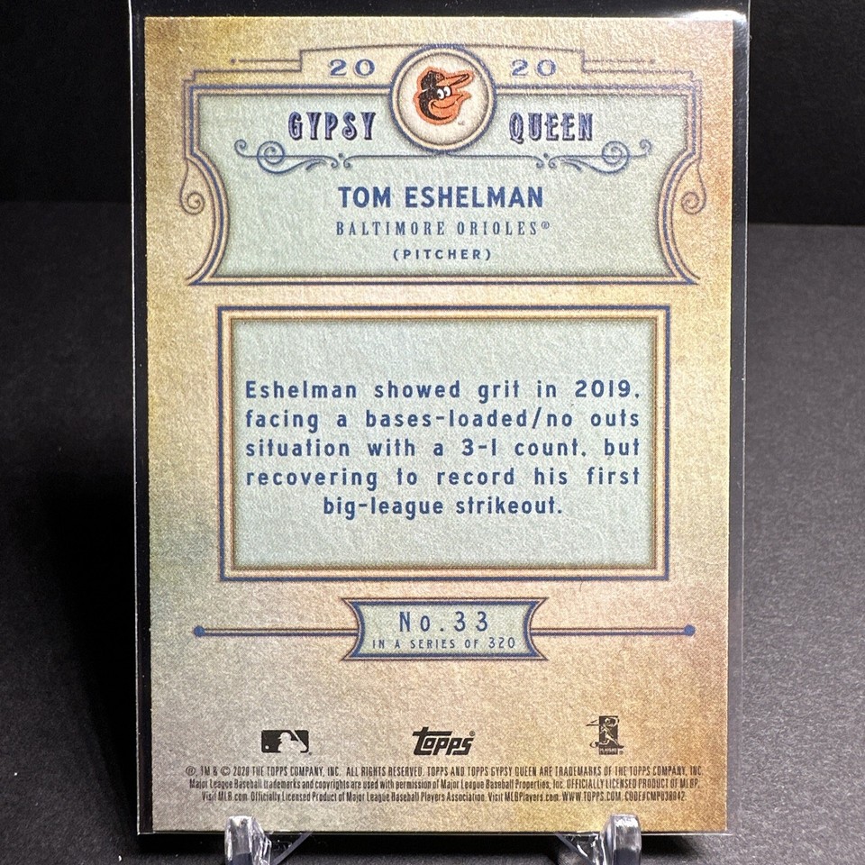 TOM ESHELMAN 2020 Topps Gypsy Queen #33 Rookie RC | eBay