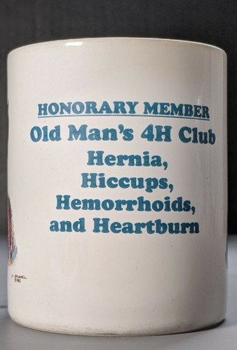 M Scavel 1983 BOULDER CO OLD MANS 4H CLUB Cowboy Mug Honorary Member ...