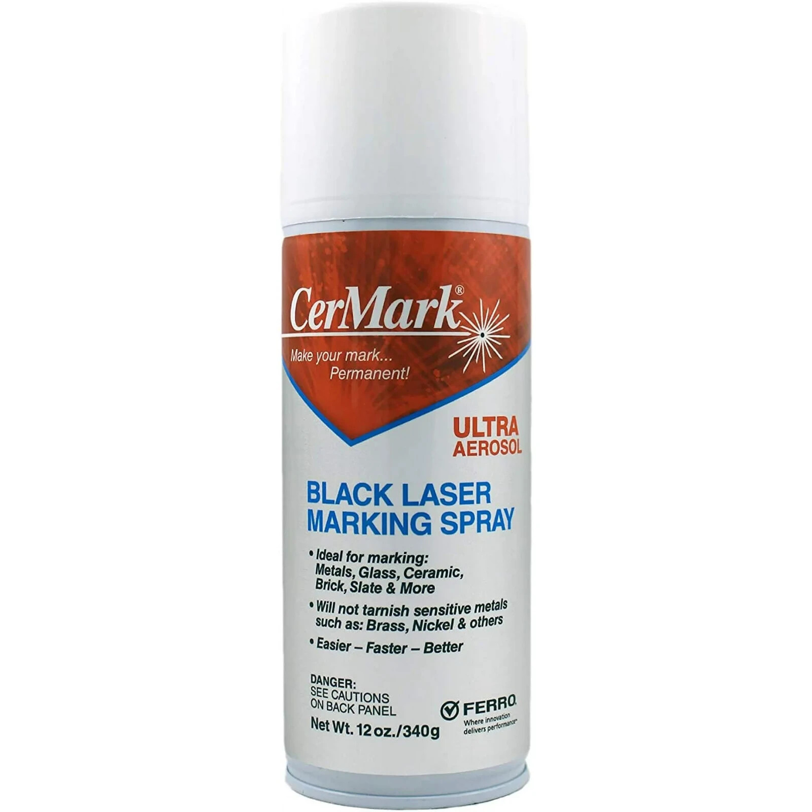 CerMark Black Laser Marking Spray Ultra Aerosol 12 oz Non-Damaging ...