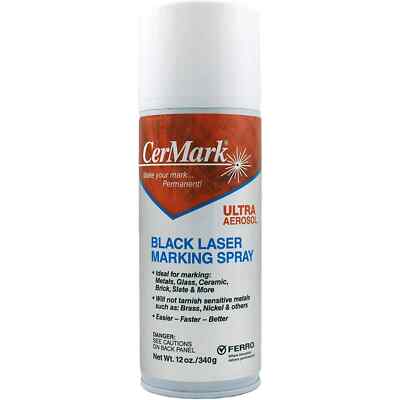 CerMark Black Laser Marking Spray Ultra Aerosol 12 oz Non-Damaging ...