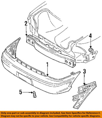 CHRYSLER OEM 95-99 Neon Rear Bumper Bumper Components-Mount Bracket ...