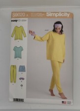 Simplicity Pattern 9020 Top Eyemask Misses Size XXS XSM SM Med LRG XLG ...