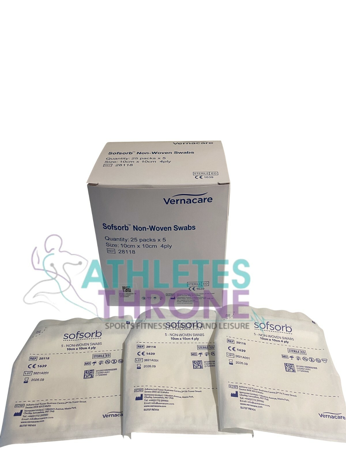 Vernacare Sterile First Aid Gauze Swabs Hospital Medical Dressing 10cm ...