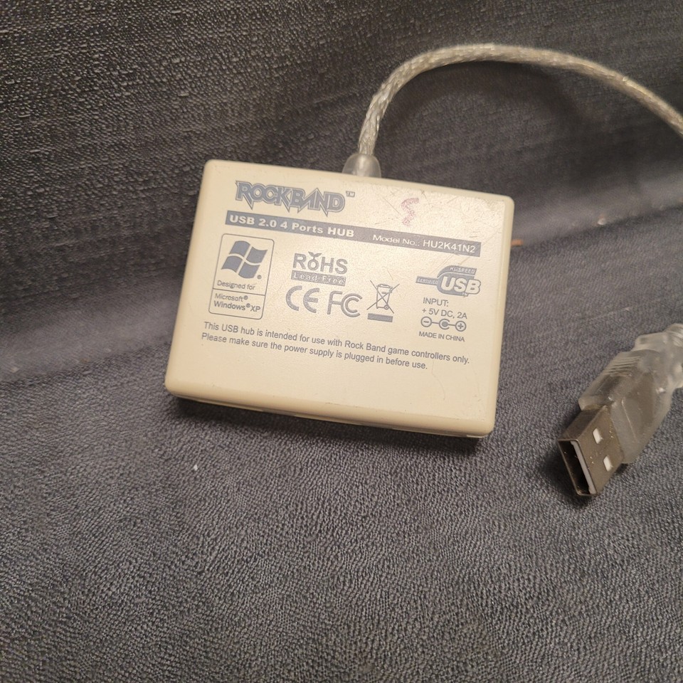 Rock Band USB 2.0 4 Ports USB Hub Model HU2K41N2 Nintendo Wii Xbox 360 ...