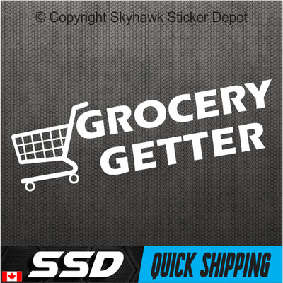 Grocery Getter Funny Vinyl Car Bumper Sticker Decal JDM Hatchback ...