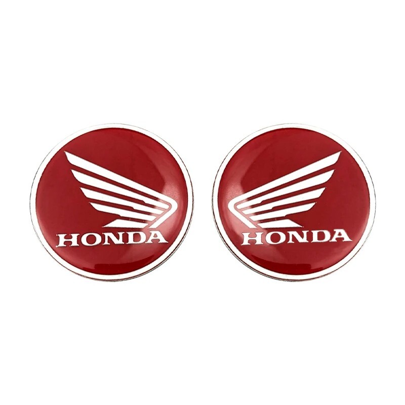 2pcs 3D Aluminum Stickers Decals for Honda CRF CB XR CBR Round Stickers ...