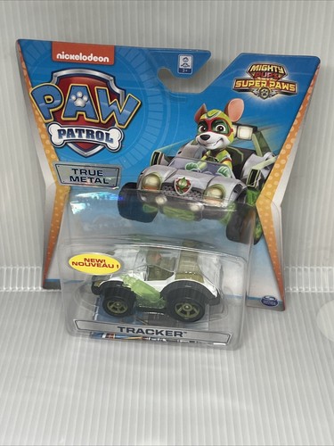 Nickelodeon PAW PATROL Mighty Pups Super Paws TRACKER True Metal Die ...