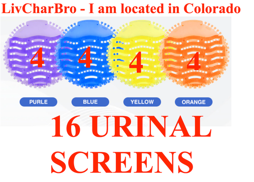 16 PACK Urinal Screen Deodorizer 100 Gloves 3D Wave Anti-Splash Odor ...
